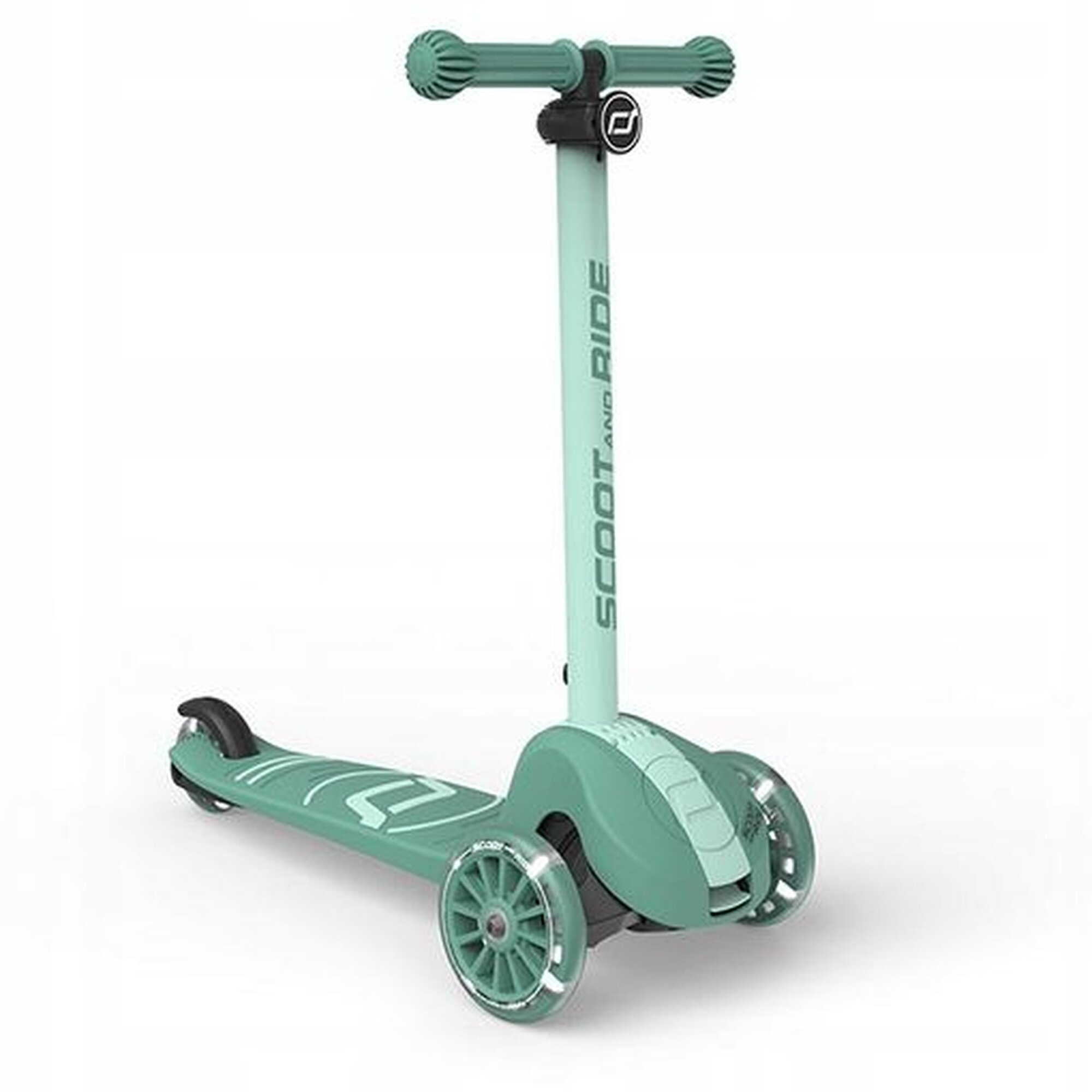 Детский самокат Scoot And Ride - Highwaykick 3S самокат трехколесный, с подсветкой и управлением, модель 2-в-1, зеленый - S00939