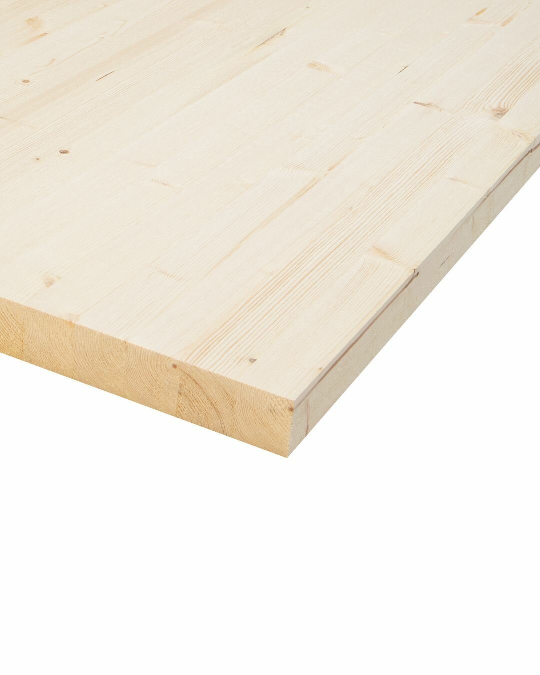 Мебельный щит деревянный 2000x1000x40мм Сосна АВ Цельноламельный