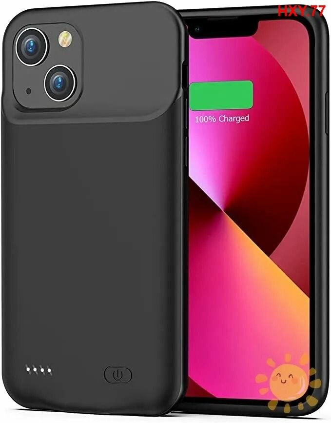 Чехол-аккумулятор для Apple iPhone 13 , черный, 6800mAh