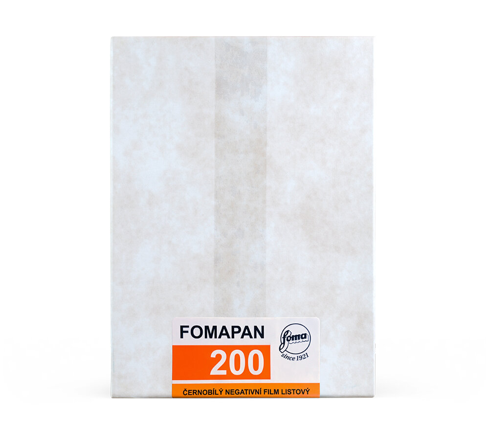 Фотопленка Foma Fomapan 200, 4х5", черно-белая, негативная, 25 листов