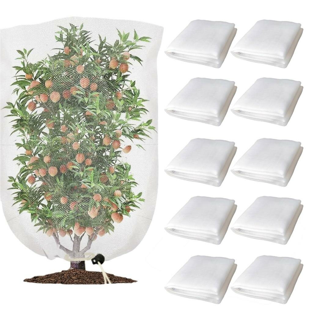 Упаковка из 10 штук, сельскохозяйственное защитное сетчатое покрытие от насекомых, посадочная сетка для теплиц от насекомых, ограждение для разведения-60x80