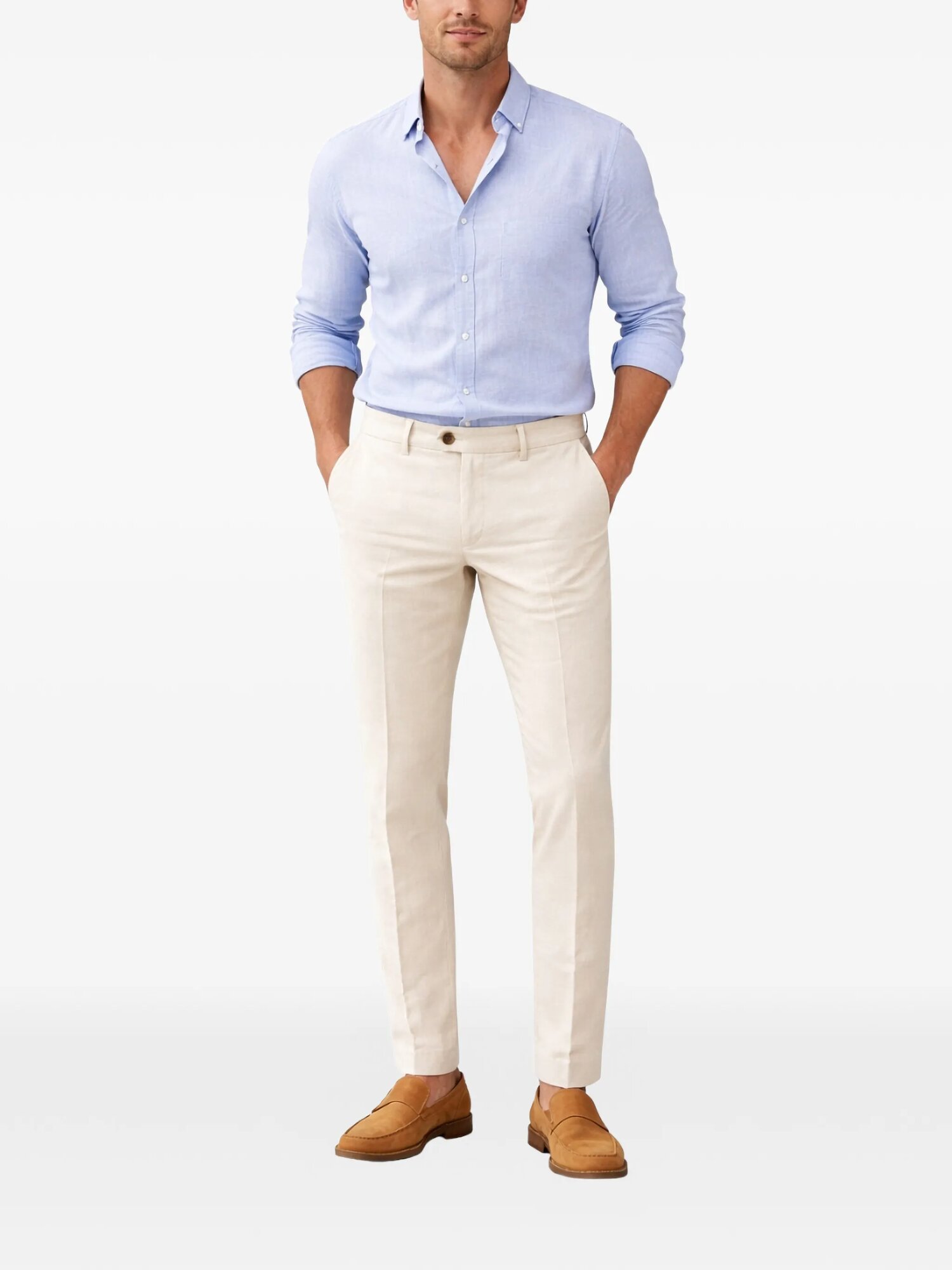 Брюки скинни FRANZESE Flat-front skinny trousers, размер 56, разноцветный — фото 1