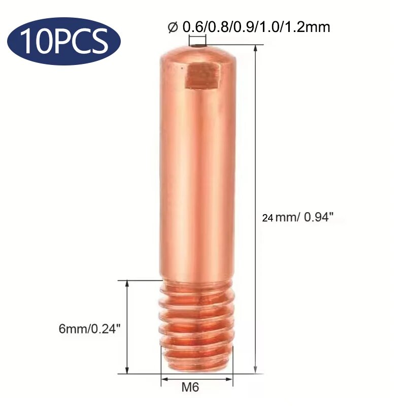 Сварочные сопла 0.8mm, 10PCS