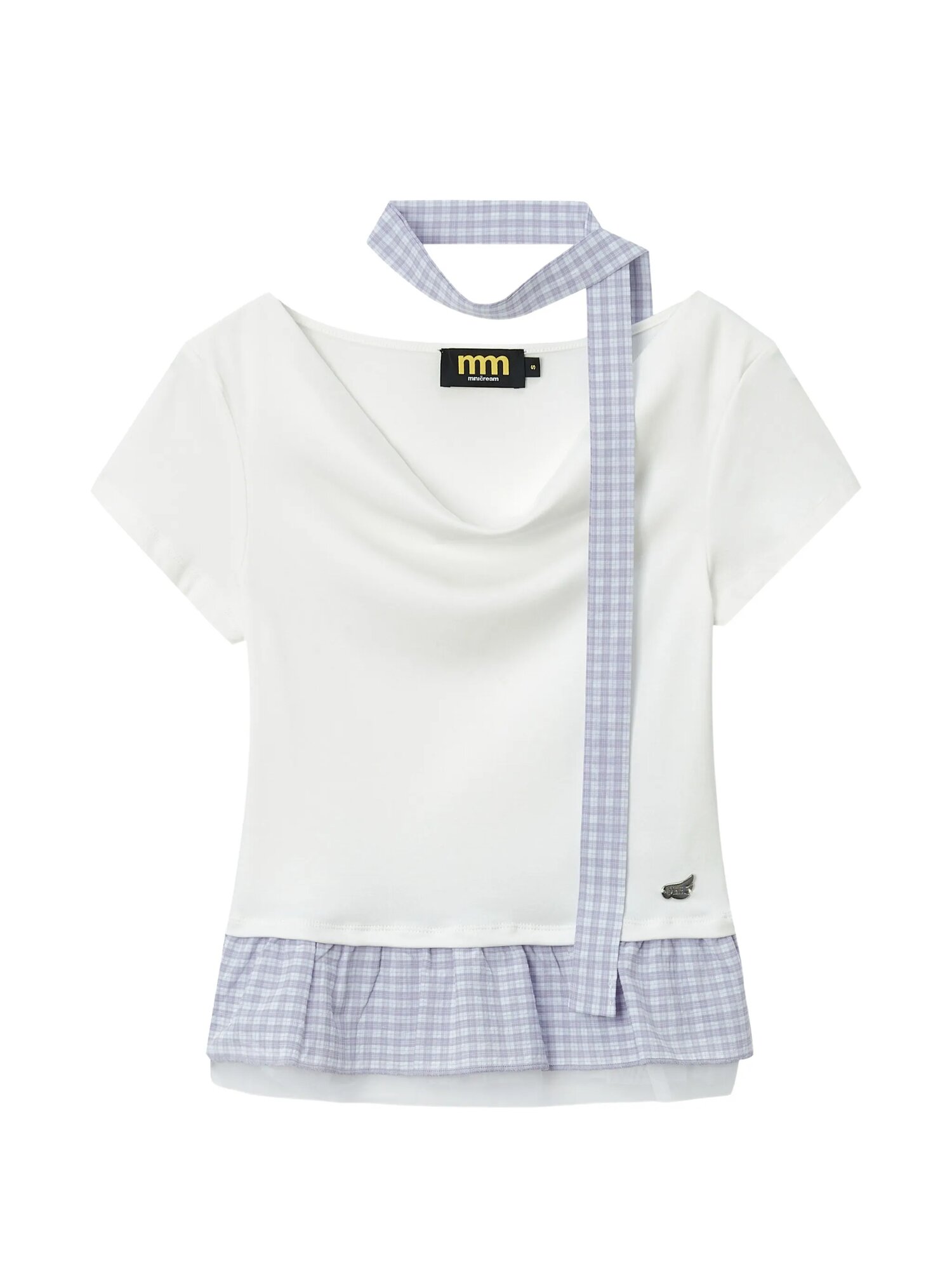 Блуза Gingham-check ruffled blouse