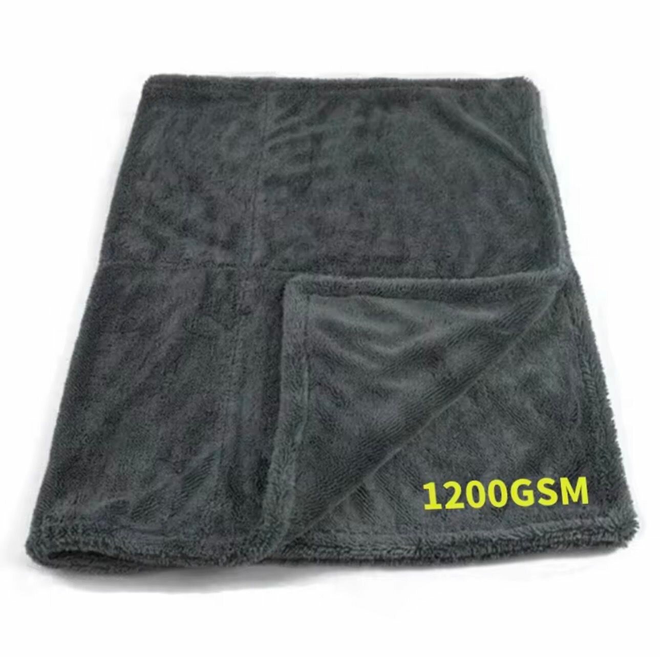Полотенце (двухстороннее) XL из микрофибры, 50x80см, плотность 1400gsm, серое.