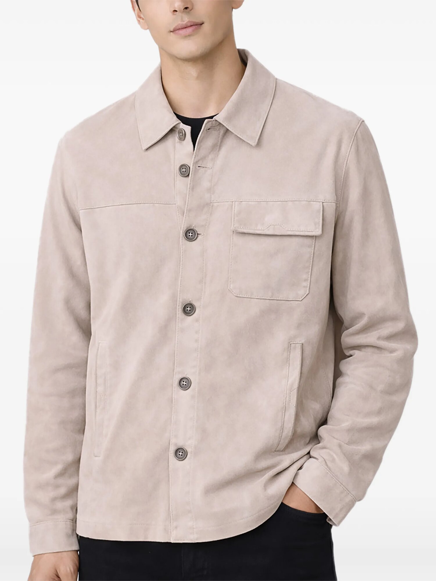 Куртка LES HERITIERS Button-up shirt jacket, размер 52, разноцветный — фото 1