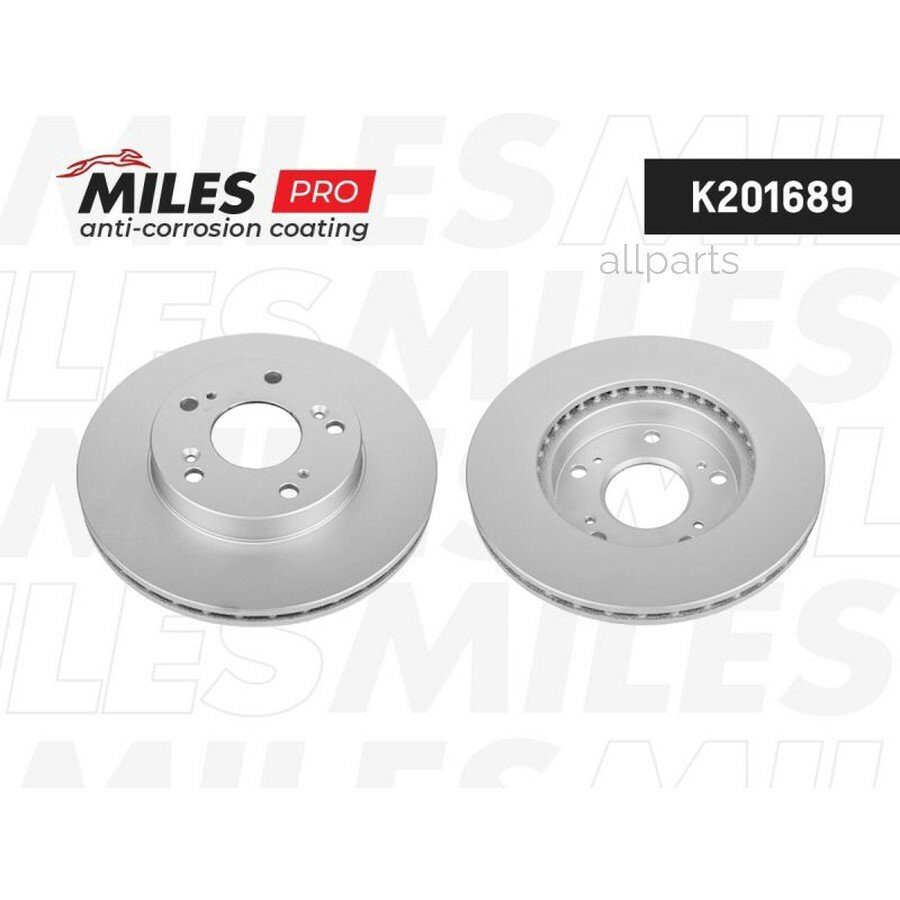 MILES K201689 Диск тормозной HONDA CIVIC 01-/STREAM 01- передний вент. D=262мм.