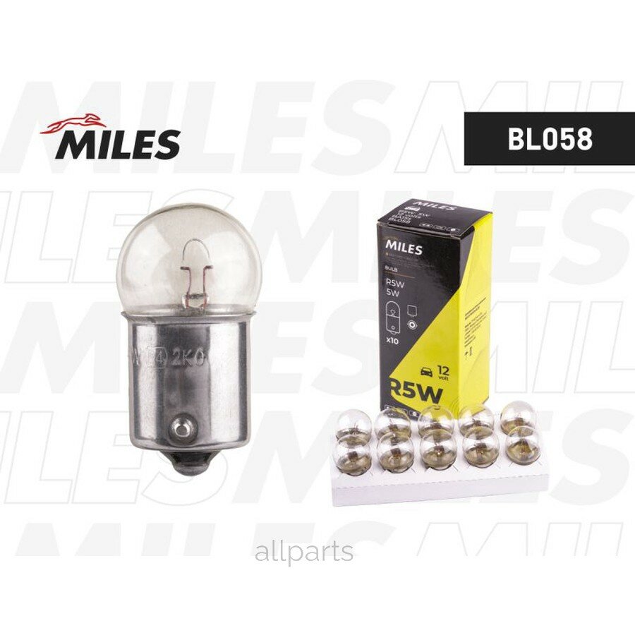 MILES BL058 Лампа R5W 12V 5W BA15s
