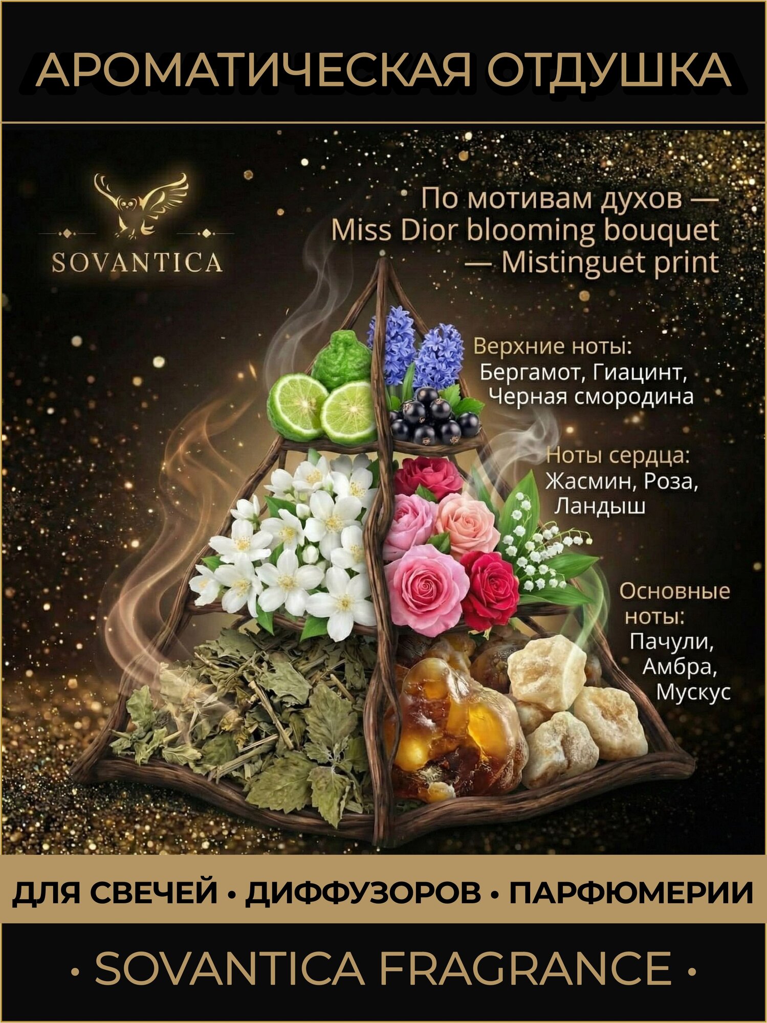 C • Парфюмерная отдушка 10 г Miss Dior blooming bouquet w Mistinguet print, Sovantica