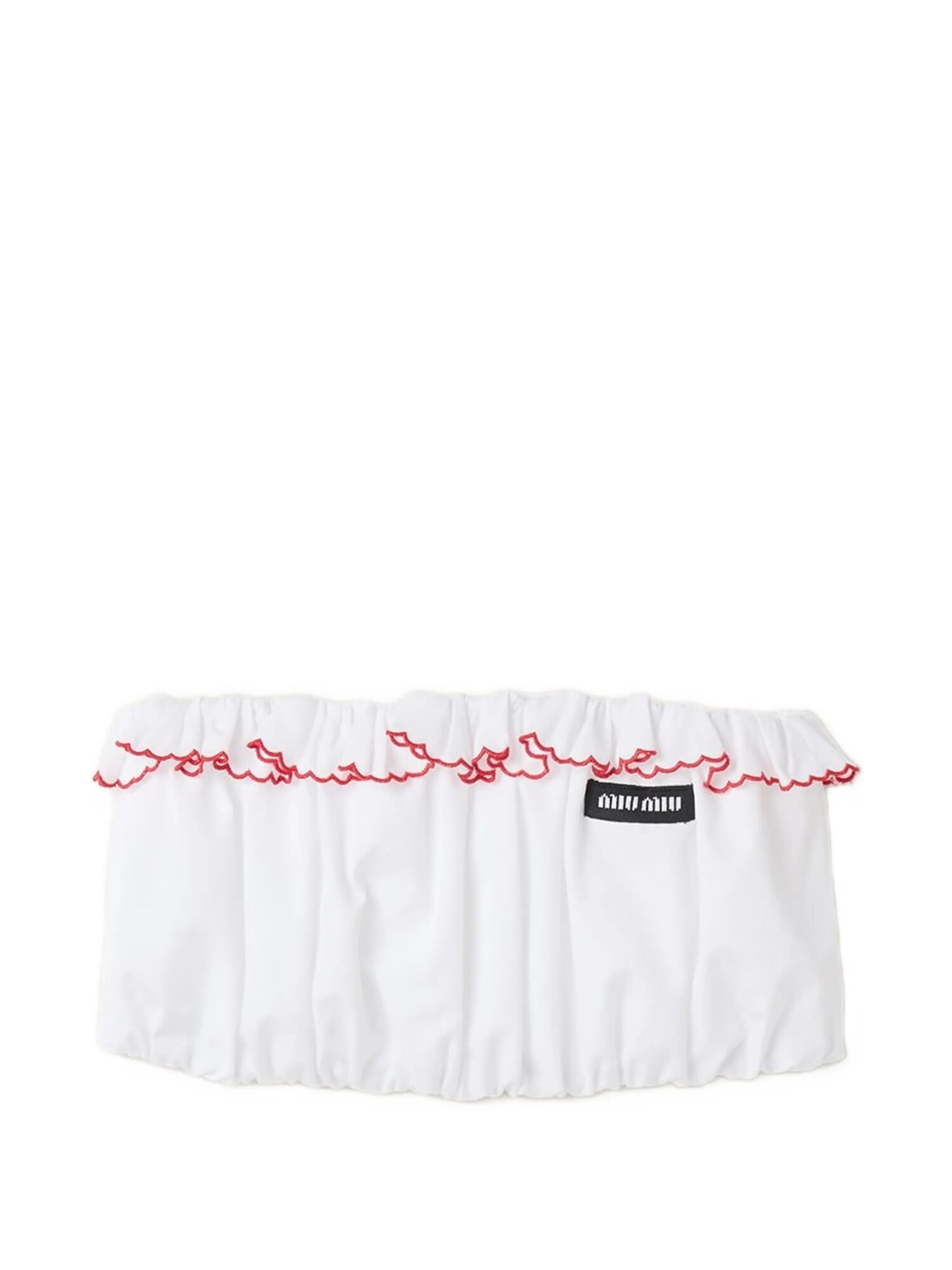 Топ Embroidered poplin bandeau top