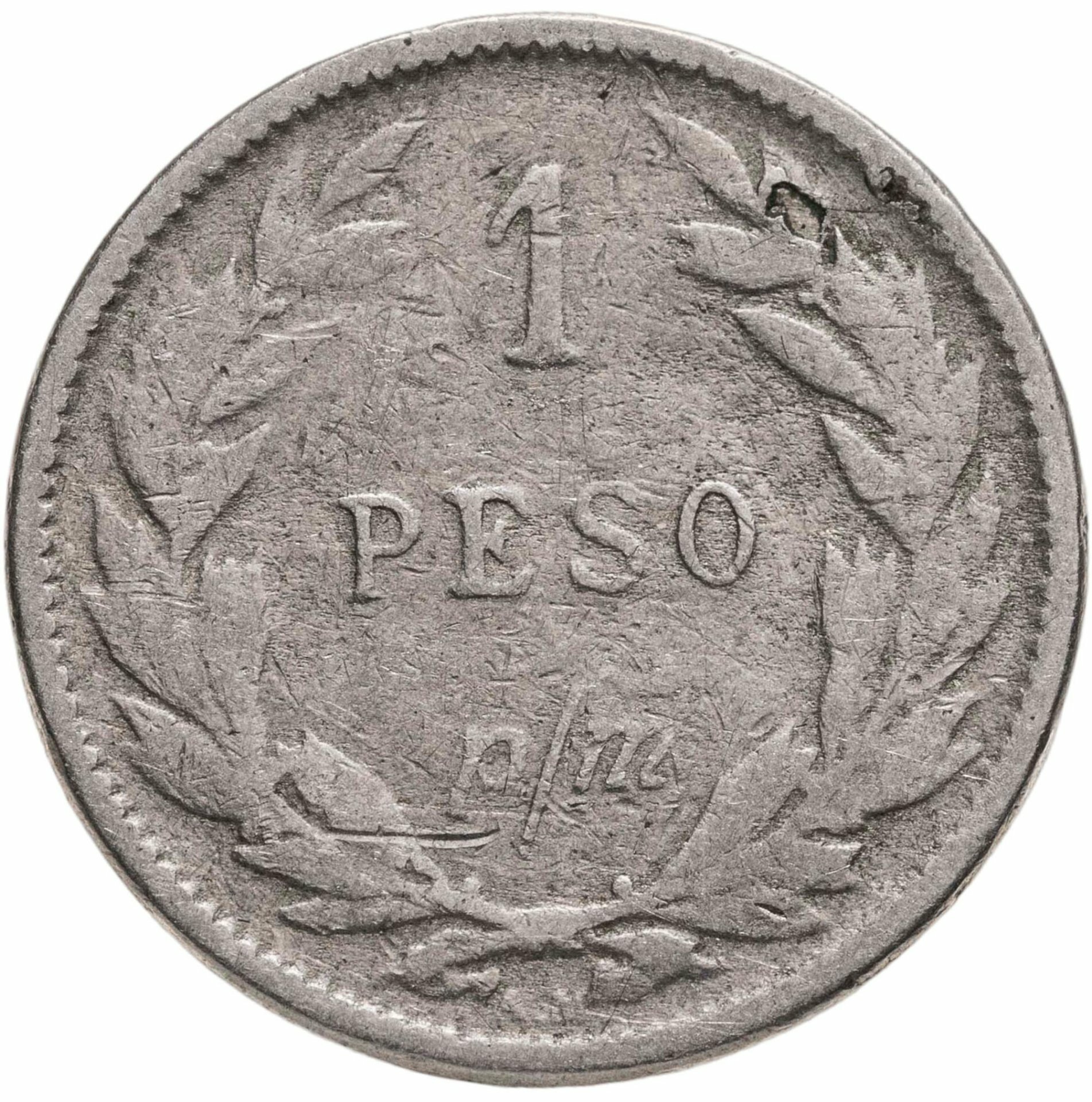 Колумбия 1 песо p/m (peso papel moneda) 1911