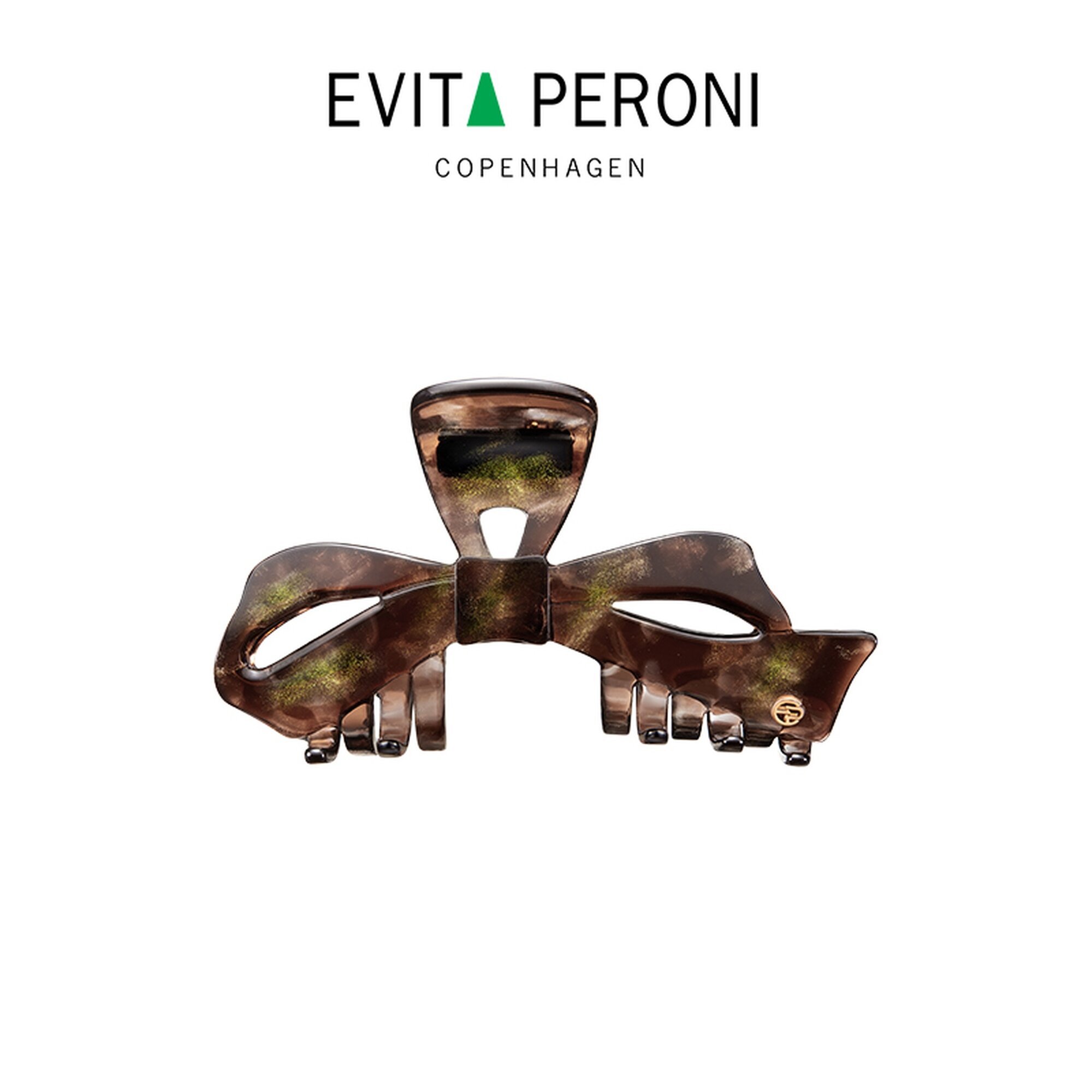 Заколка-краб для волос Evita Peroni, акрил, коричневая, 11x5x3 см