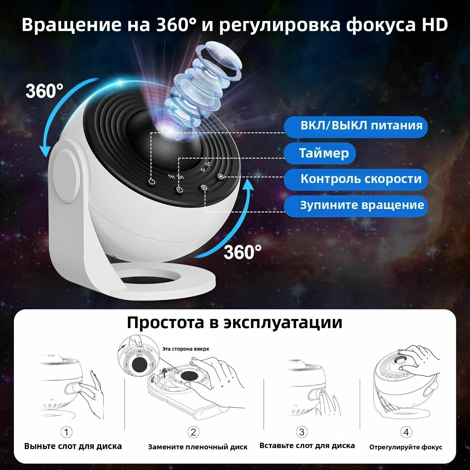 Гобо-проектор, слоновая кость