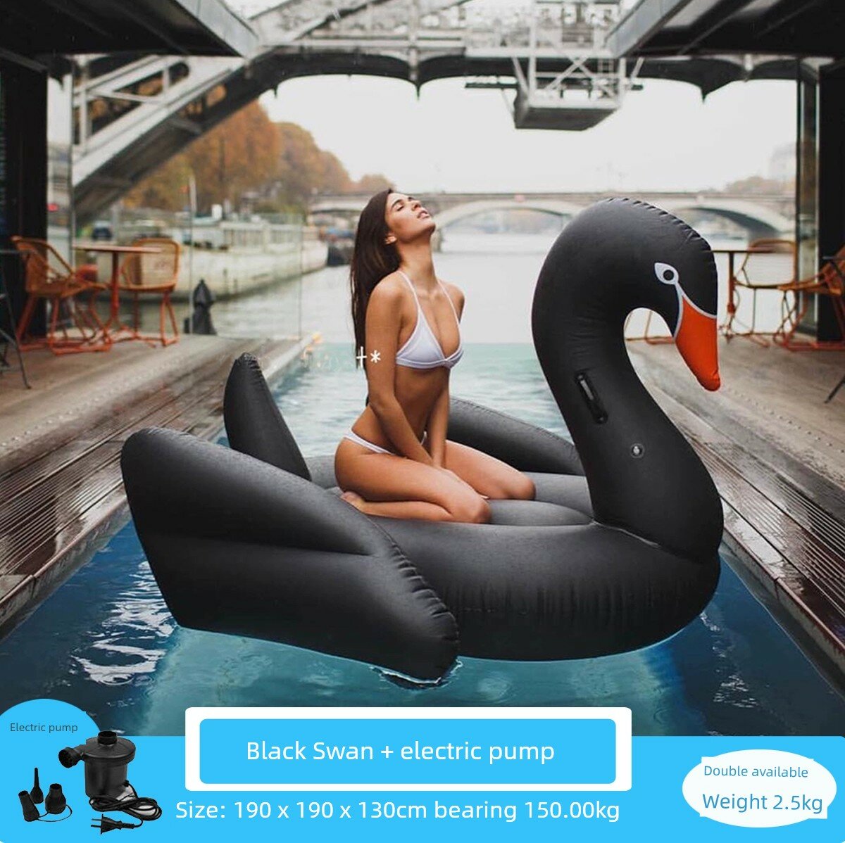 Надувная игрушка-каталка в виде единорога, радужная лошадка, желтый плавательный круг в виде утки, розовый лебедь,
