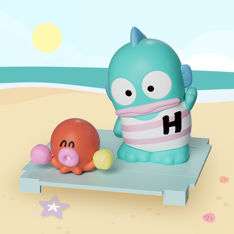 Милый забавный дом Sanrio Ugly Fish Hanton слепая коробка беспокойная жизнь серии микро-коробка кукла периферийные