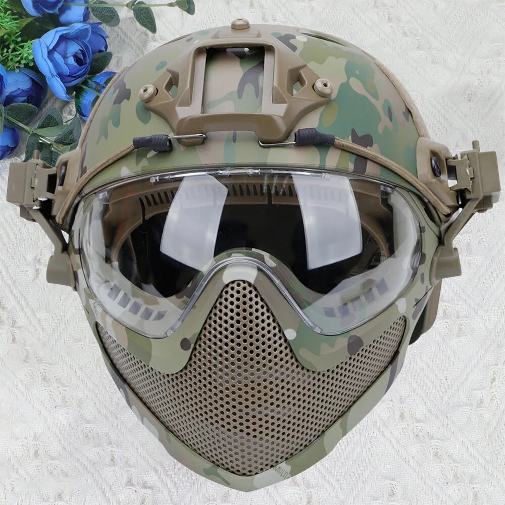 Шлем защитный TPU soft Camouflage для страйкбола, пейнтбола, мужчин, взрослых, арт. 2247487489