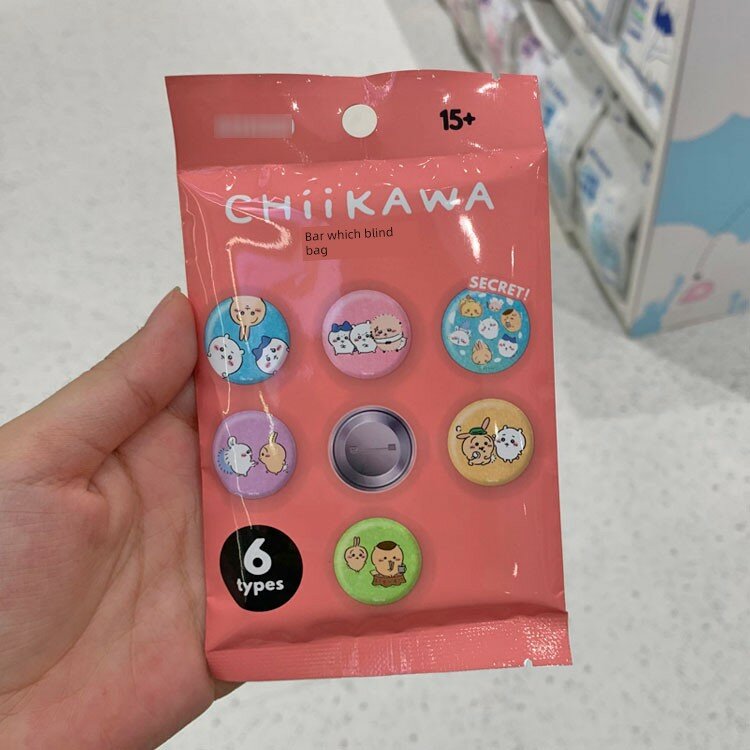 Слепые пакетики серии MINISO Chilkawa с вышитыми мультяшными аниме-значками с изображением различных персонажей.