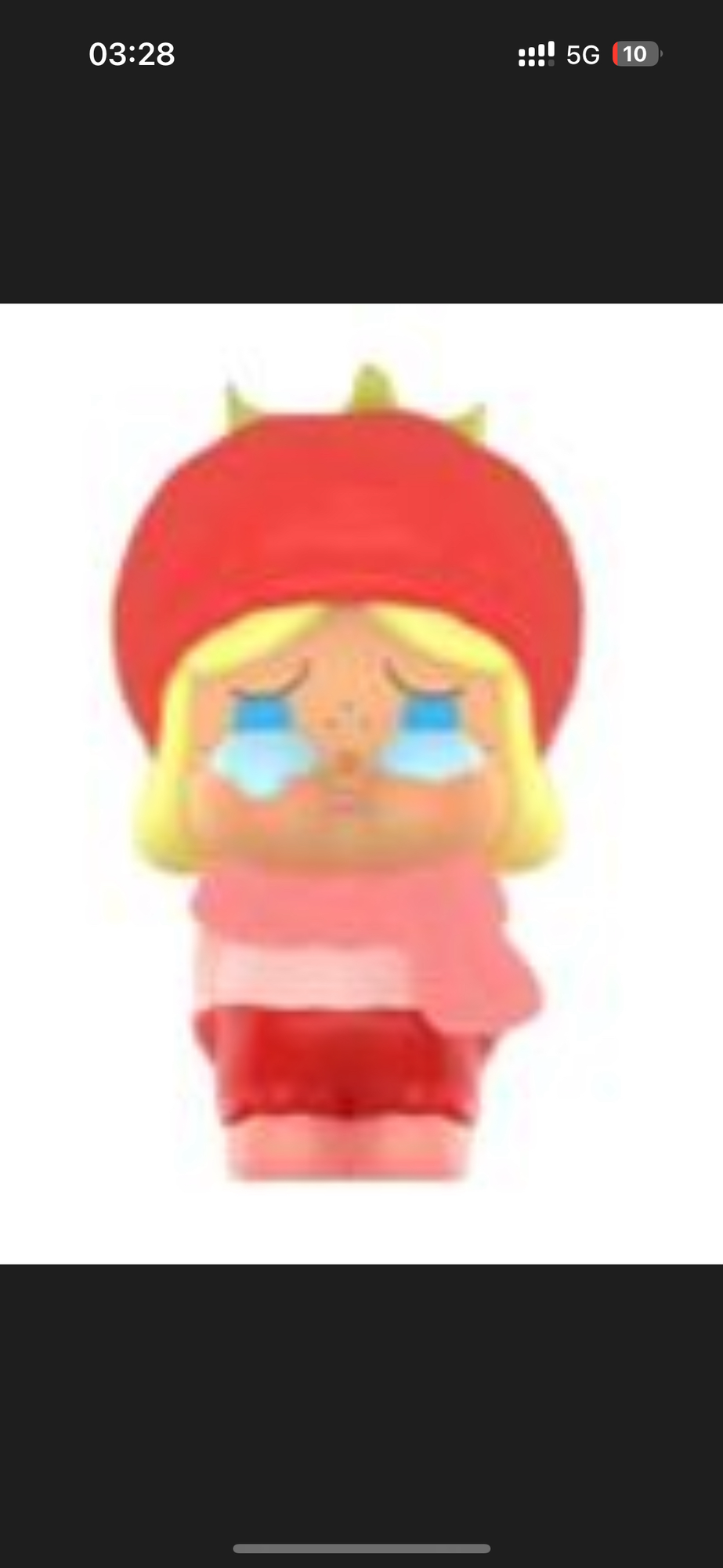 Коллекция CryBaby: Полный набор кукол Crybaby BEAN от POPMART Пушистая плачущая кукла-младенец - красная_Стандартный