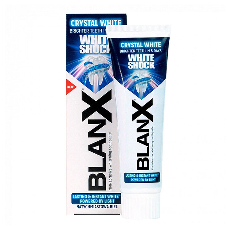 BLANX White Shock Crystal White Toothpaste Зубная паста Италия 75 мл