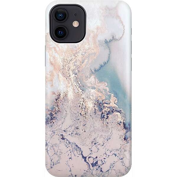 Силиконовый чехол на Apple iPhone 12 / 12 Pro / Эпл Айфон 12 / 12 Про с рисунком "Мраморная волна"