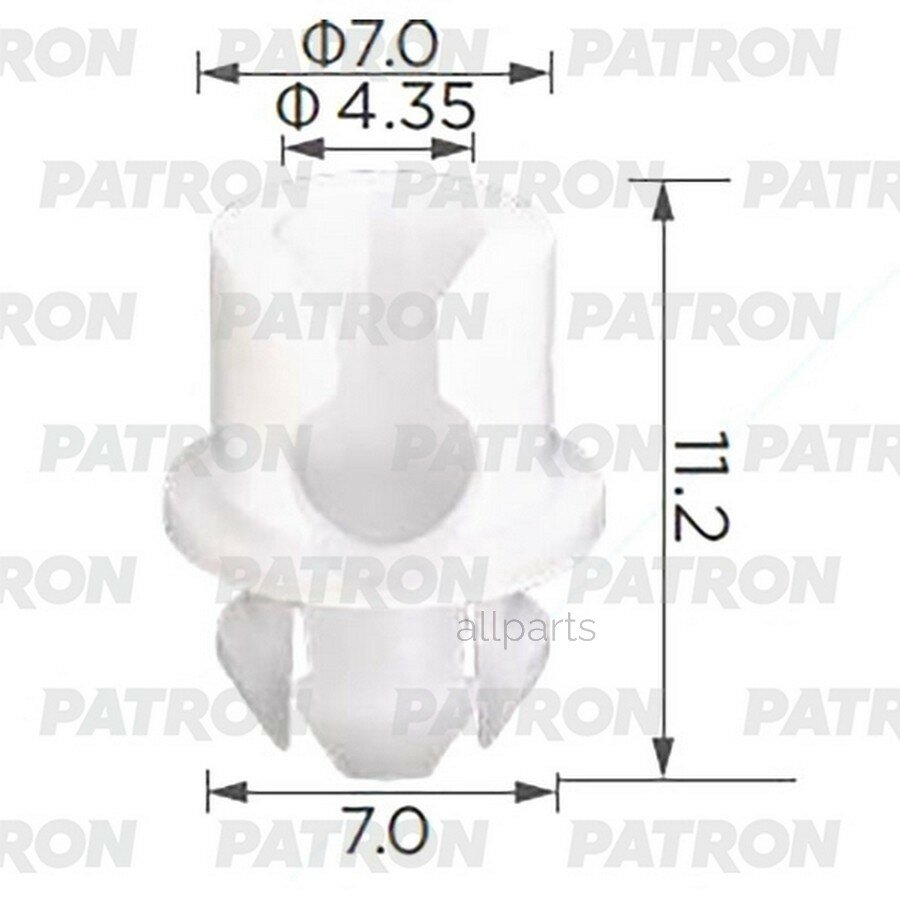 PATRON P37-3269 Держатель пластмассовый Клипса крепления тяги замка передней двери Skoda