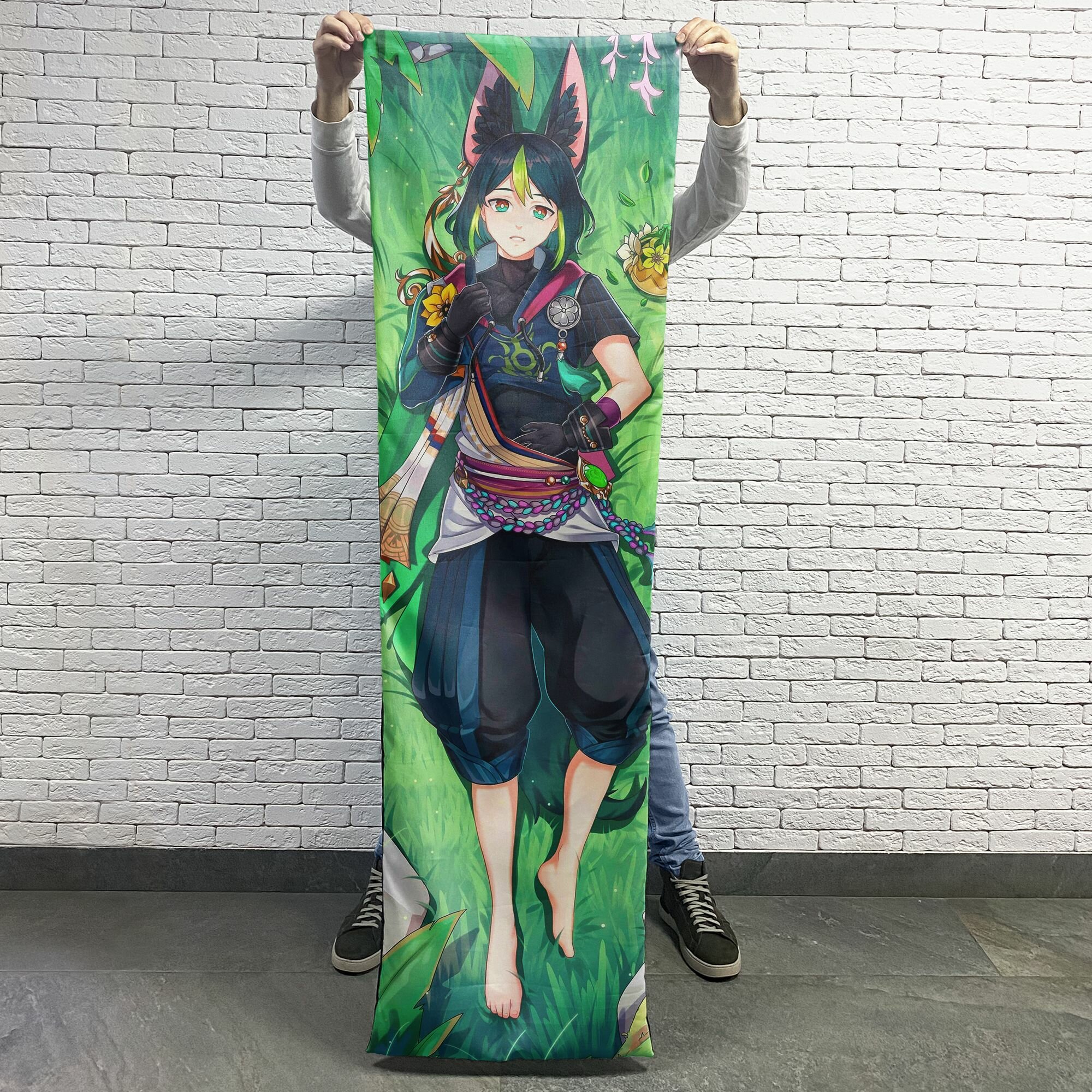 Наволочка дакимакура Тигнари "Геншин Импакт" 50x170 см. Только наволочка