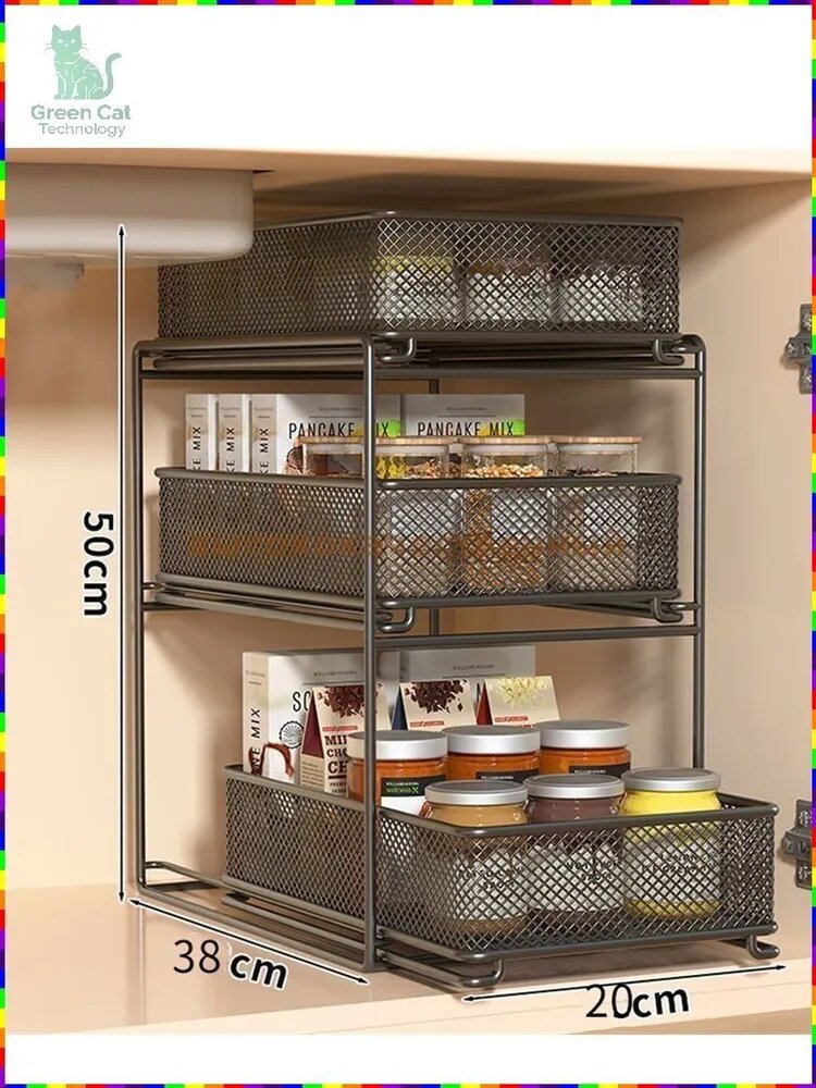 Полка Настольная, 38х20х50 см, Органайзер Home для кухни, 1 шт.