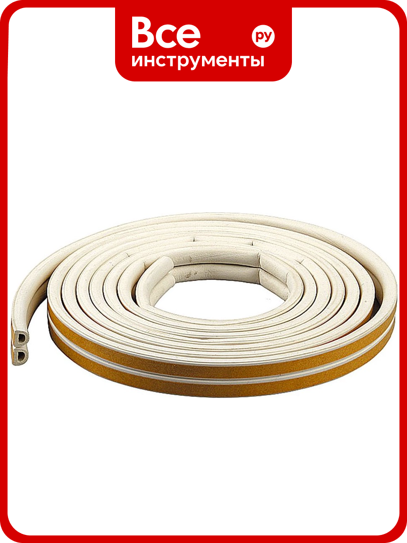 Уплотнитель KIM TEC D-100 белый 8х9 мм 585539 04-14-03, Продукт подходит для уплотнения гаражных дверей