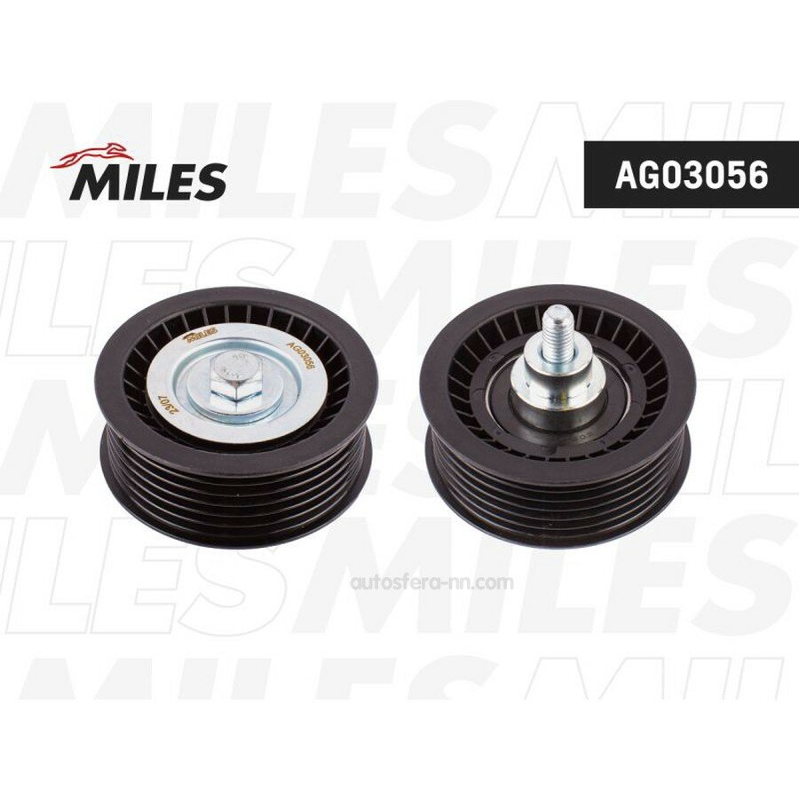 MILES AG03056 Ролик ремня приводного (с крепежным болтом) FORD TRANSIT/PEUGEOT BOXER/CITROEN JUMPER
