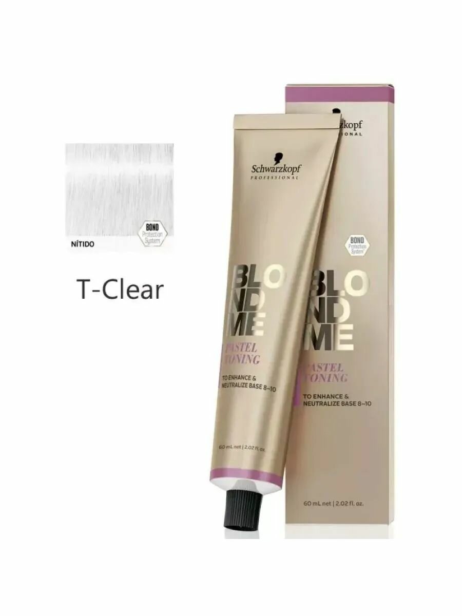 Schwarzkopf BlondMe T- Pastel Toning Clear Тонирующая крем-краска для волос 60мл