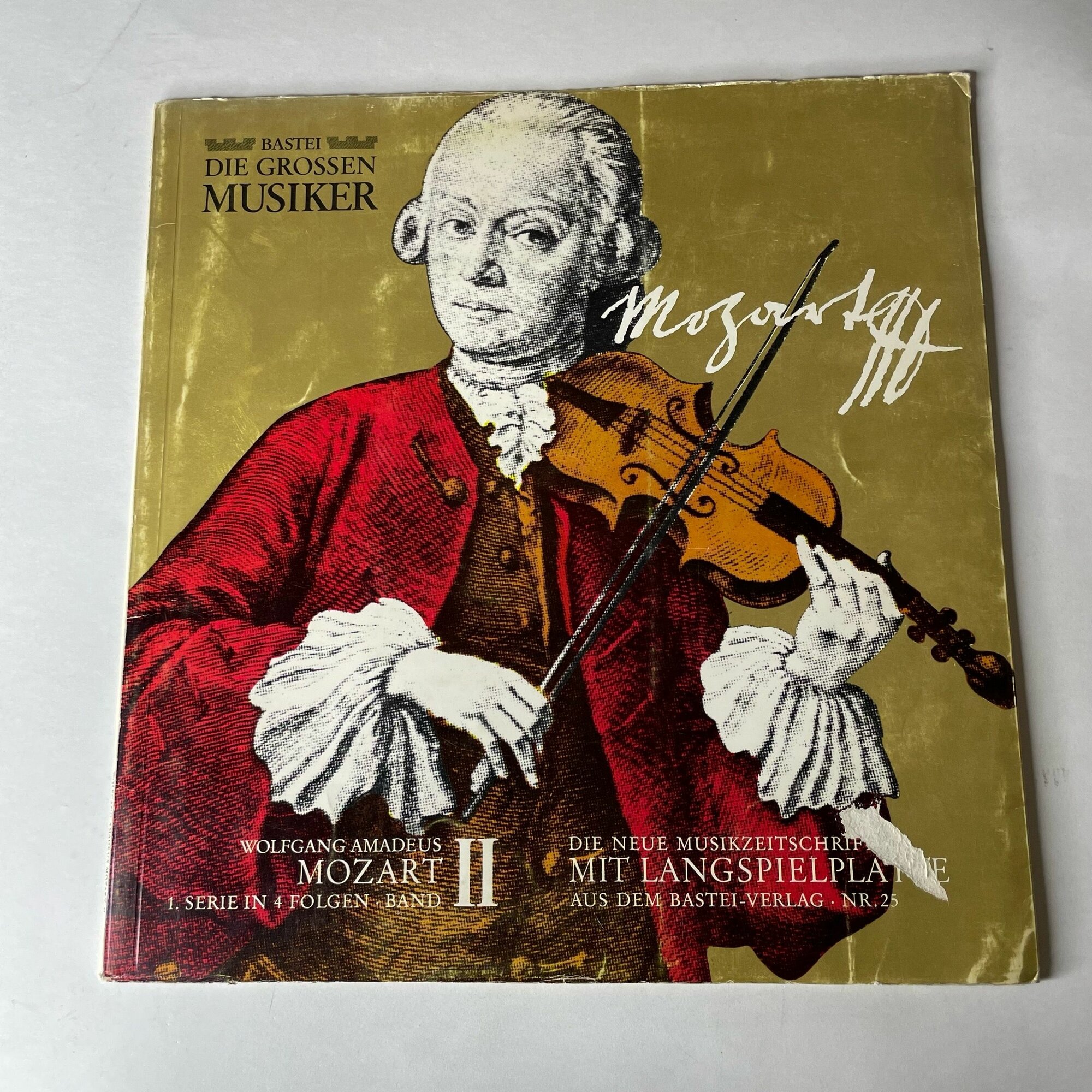 Винтажная виниловая пластинка LP W. A. Mozart В. А. Моцарт, 1. Serie In 4 Folgen Band II (Германия 1968) 10 дюймов