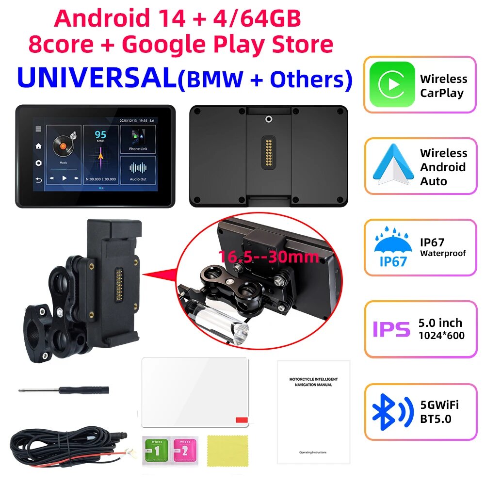 Android 14, 4/64 ГБ, 8core, Wireless CarPlay/Android Auto, GPS, Цвет: M3C-MountA