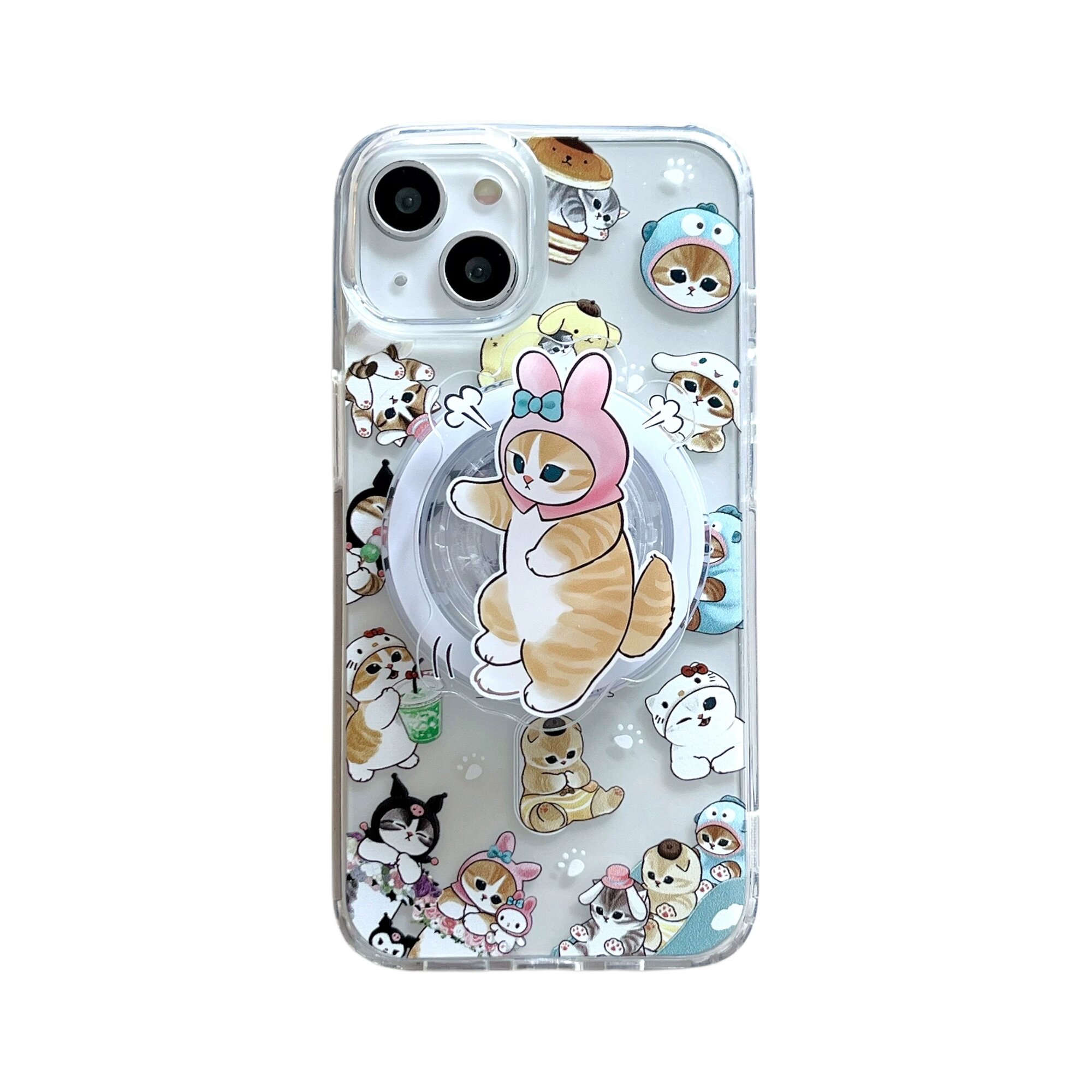 Магнитная подставка для iPhone 16 Pro с котом Май Мелоди, дизайн Санрио, без чехла