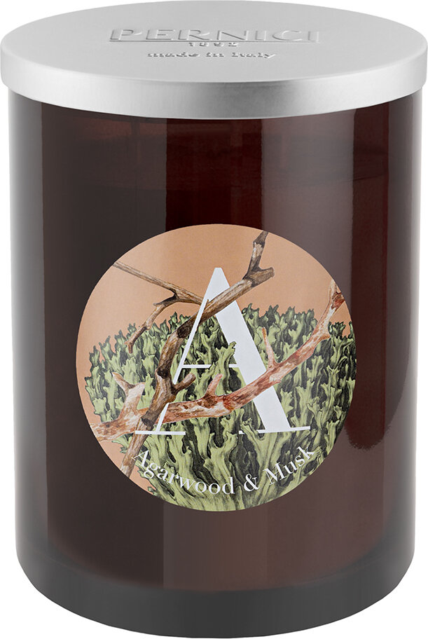 Pernici Свеча ароматическая Elementi "Агаровое дерево и мох" 900 г Elementi Agarwood & Musk 900 1 шт.