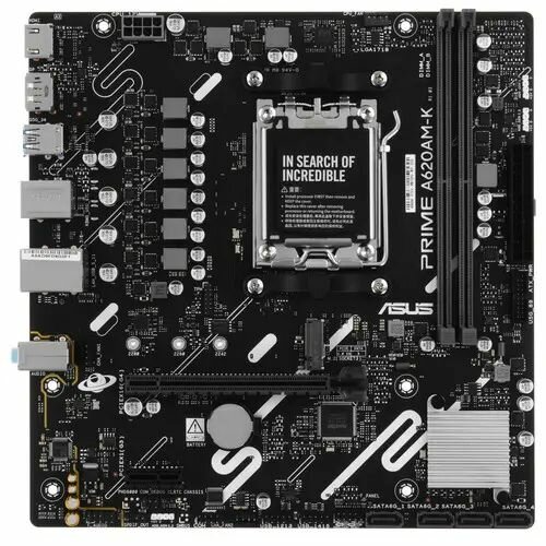 Материнская плата ASUS PRIME A620AM-K - AM5, AMD A620A, 2xDDR5-5600 МГц, 1xPCI-Ex16, 1xM.2, Micro-ATX