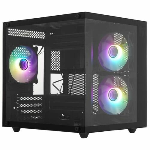 Компьютерный корпус Iron Pride INVADER Q3S (УФ-00002579) черный - Mini Tower, Micro-ATX, USB 2.0 Type-A, USB 3.2 Gen 1 Type-A