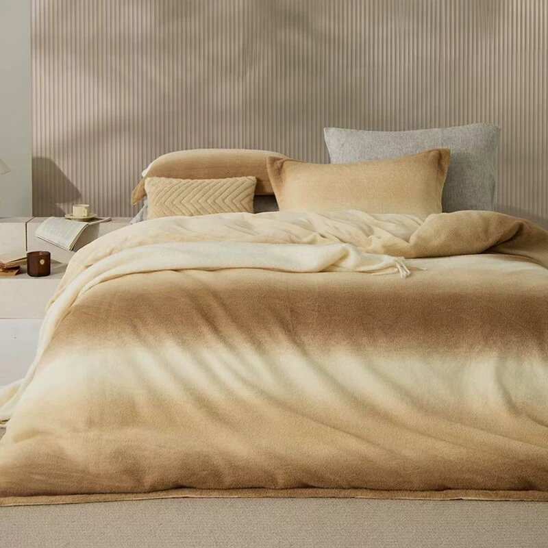 Комплект постельного белья Baoman Home Textiles из утолщенного флиса Meow Meow для осени и зимы, теплый фланелевый