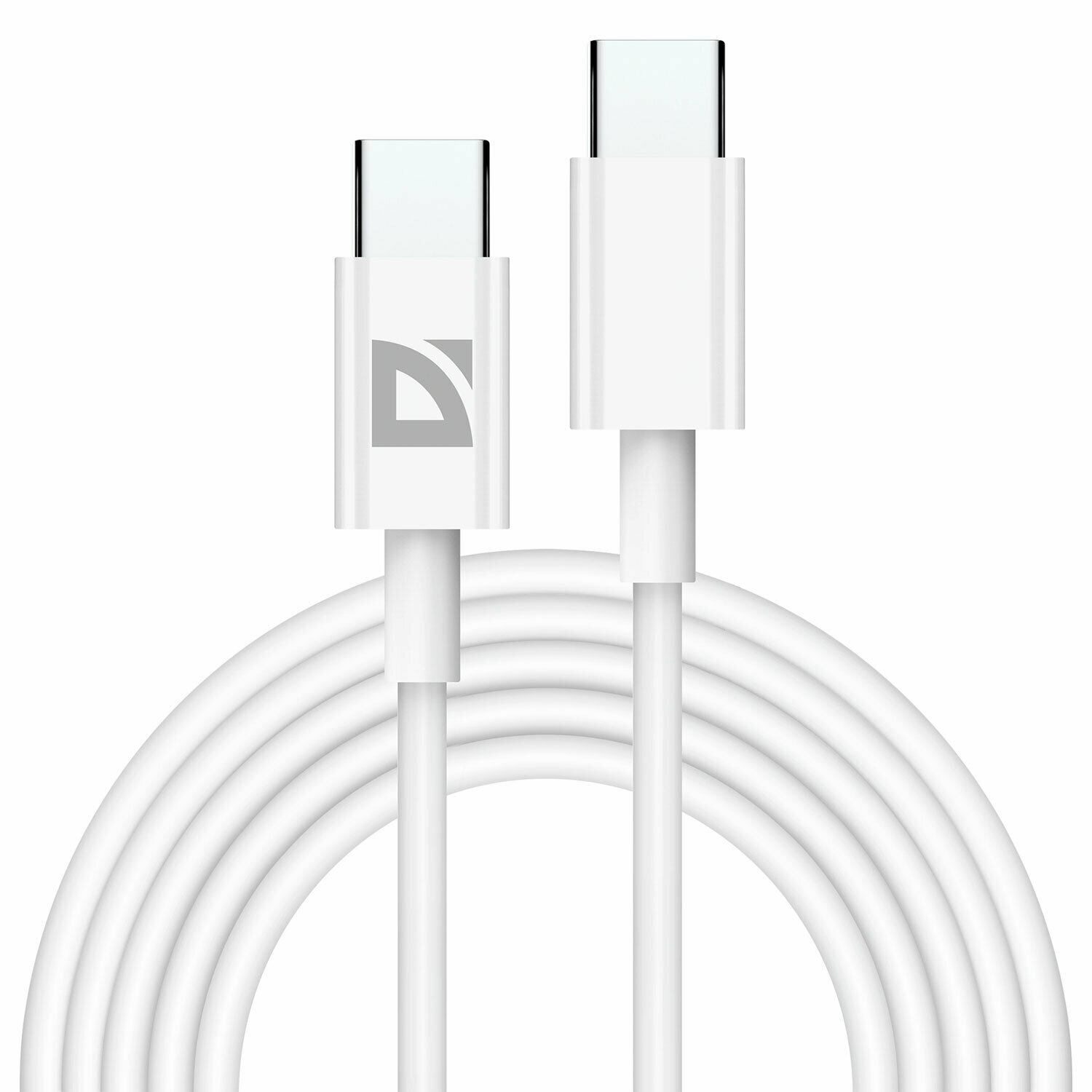 Кабель USB Type-C-Type-C, 30 Вт, белый, 2 м, DEFENDER F182, 87537 (цена только за 1 шт.)