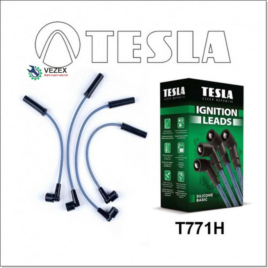 TESLA T771H к-кт проводов!\ ВАЗ 2110-2112/ 1117-1119 Kalina/ 2190-2191 Granta/ 2192/ 2194 Kalina 2