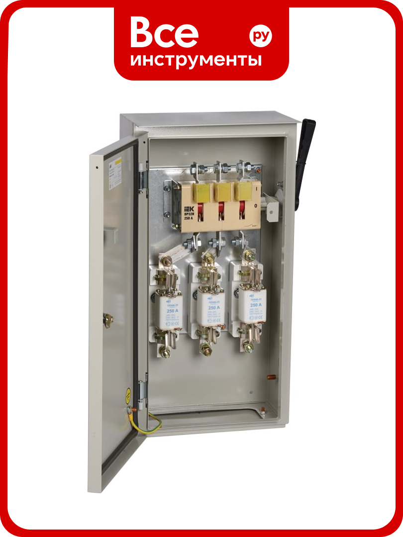 Ящик с рубильником и предохранителями IEK ЯРП-250А 74 У1 IP54 YARP-250-74-54
