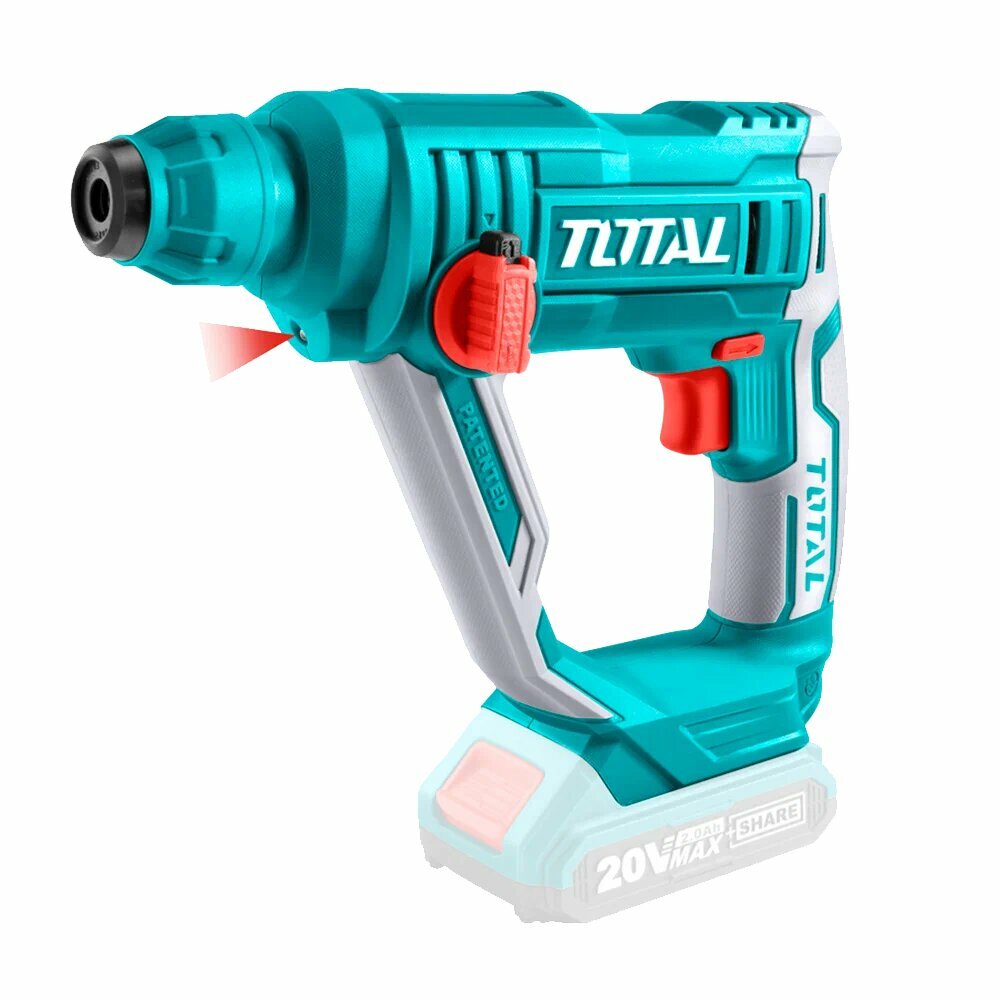 Перфоратор TOTAL TRHLI1601, 20V, Li-ion, патрон SDS+, 1.5 Дж