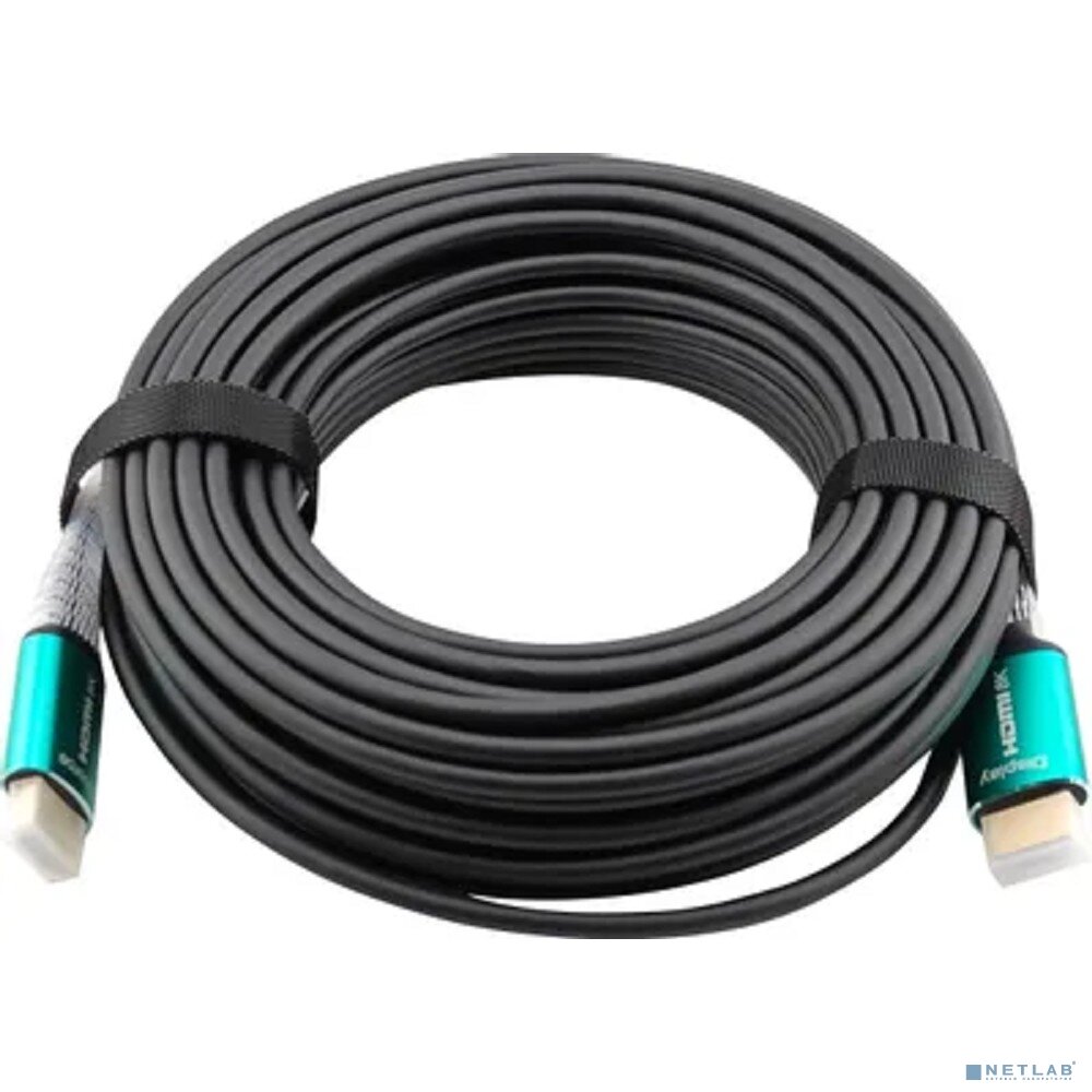 Кабель аудио-видео Cactus CS-HDMI-AOC-2.1-20 HDMI (m)/HDMI (m) 20м. позолоч. конт. черный