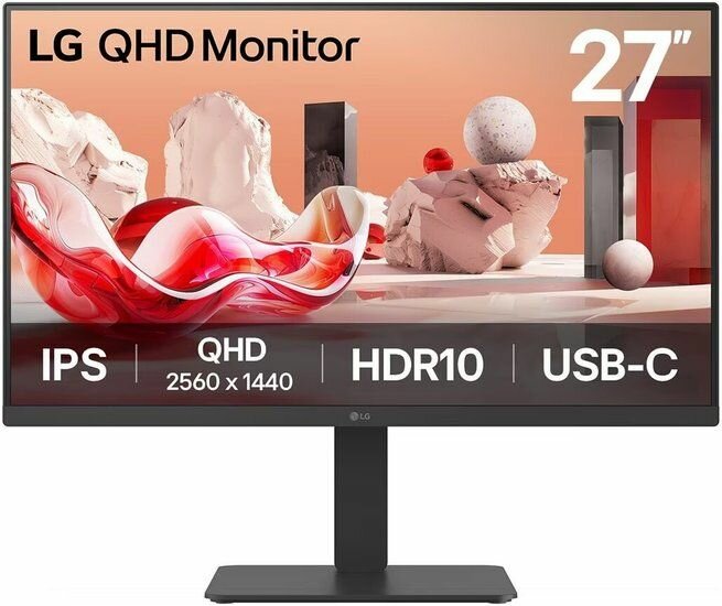 LG 27 Монитор 27BA65QB-B. ARUZ IPS, 2560x1440, 100 Гц