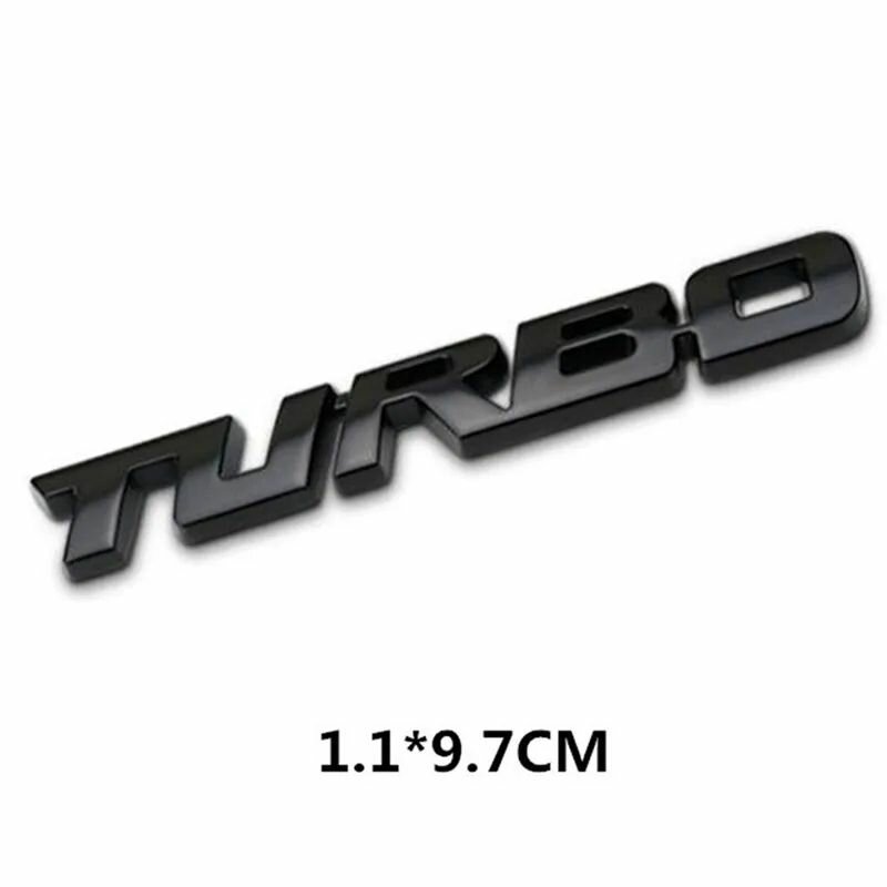 3D металлическая наклейка для автомобиля - премиум эмблема Turbo, для интерьера и кузова