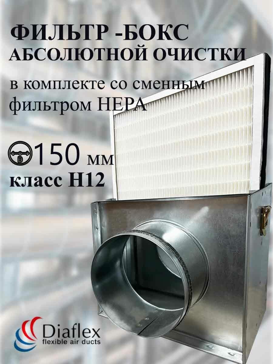 Фильтр-бокс FSL d 150 мм в комплекте с HEPA-10 фильтром абсолютной очистки ФК-263-233-30-НЕРА10