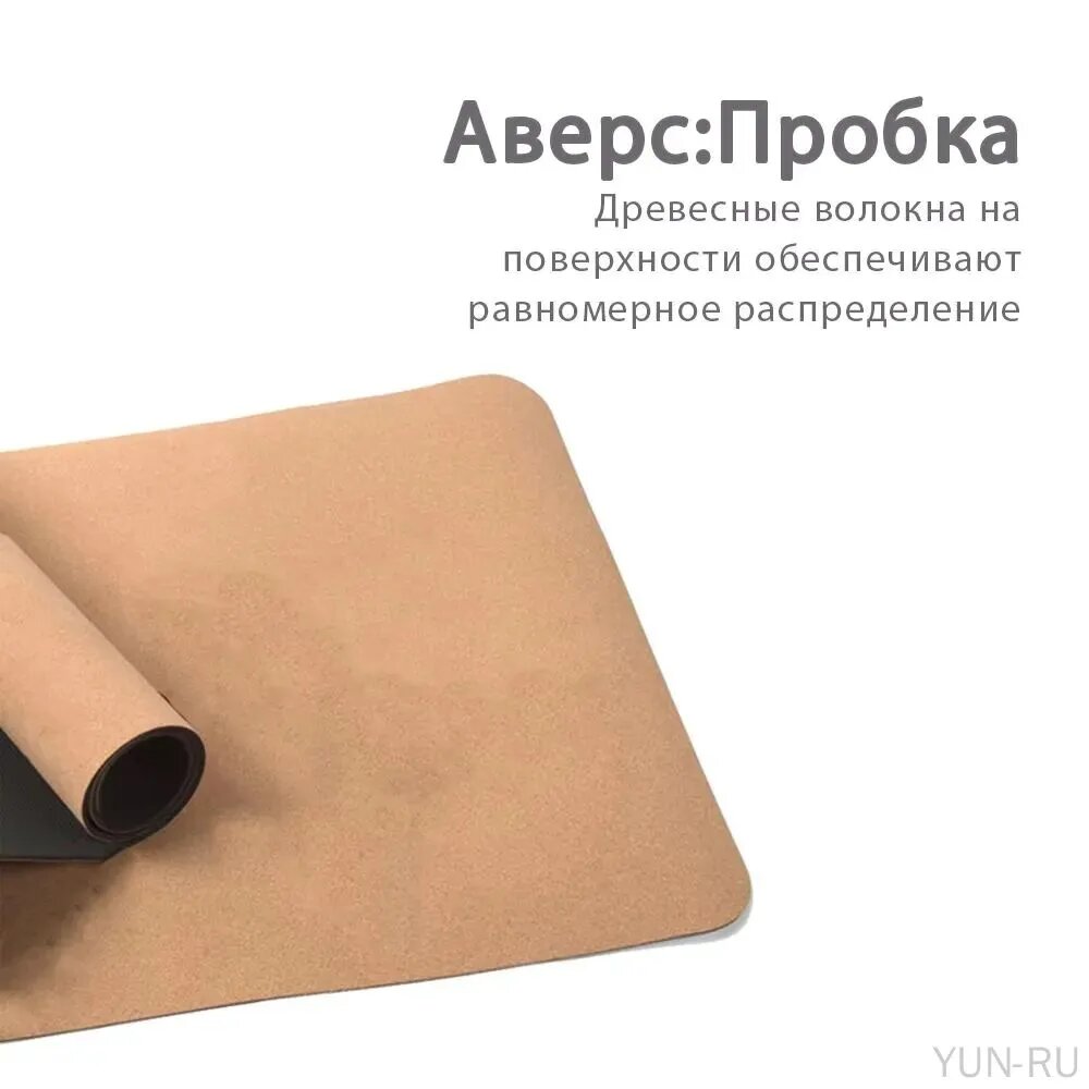 Противоскользящий двойной слой из термопластичного эластомера и корки йога-мат для домашних тренировок