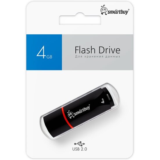 USB флешка Smartbuy Crown 4Gb USB 2.0 black