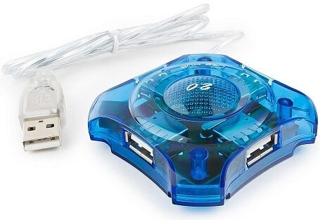 USB HUB 4 port Gembird UHB-C224 USB2.0 4хUSB, с доп. питанием (порт DC)