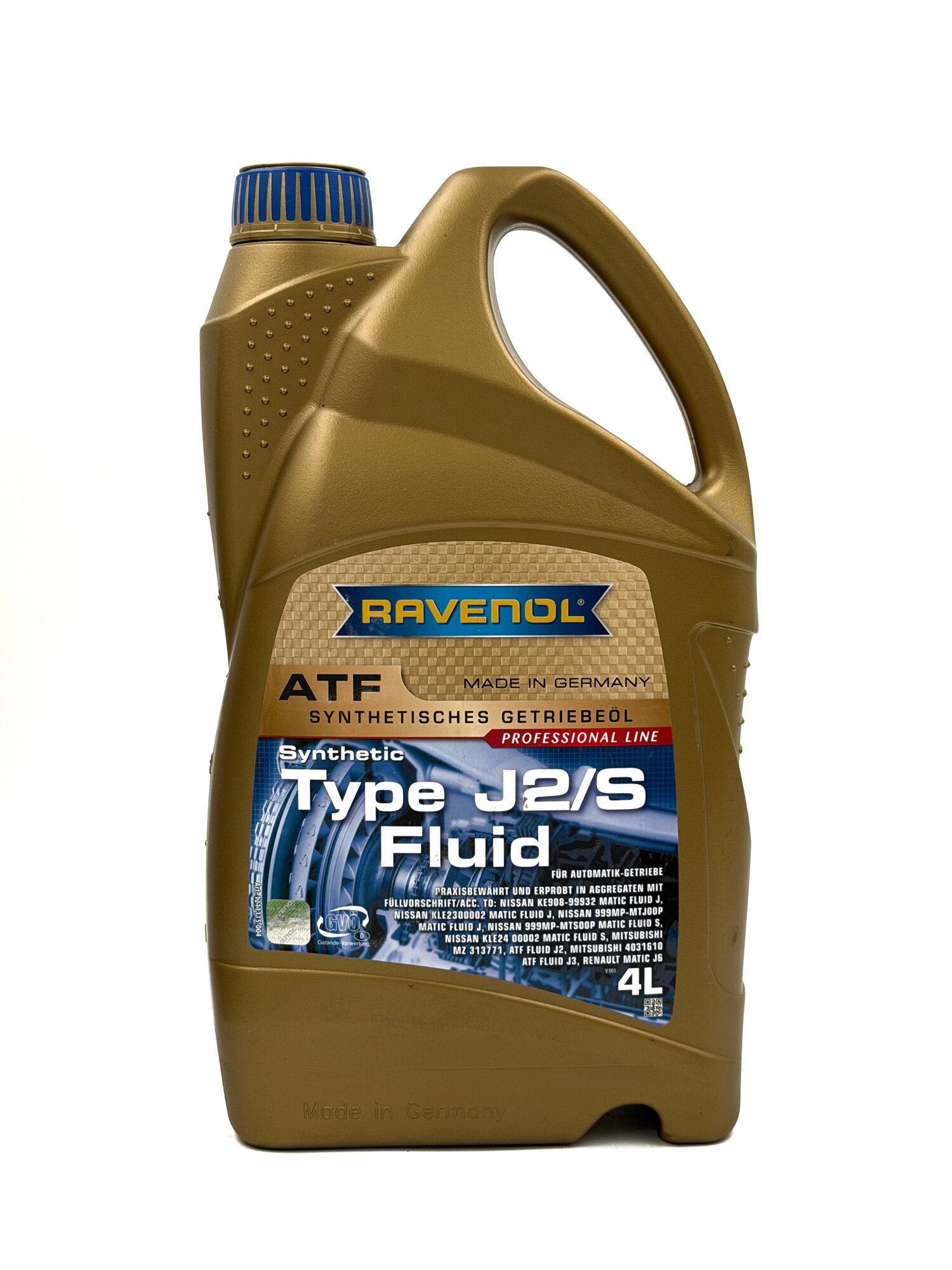 Масло трансмиссионное RAVENOL ATF Type J2/S Fluid, 4 литра ,