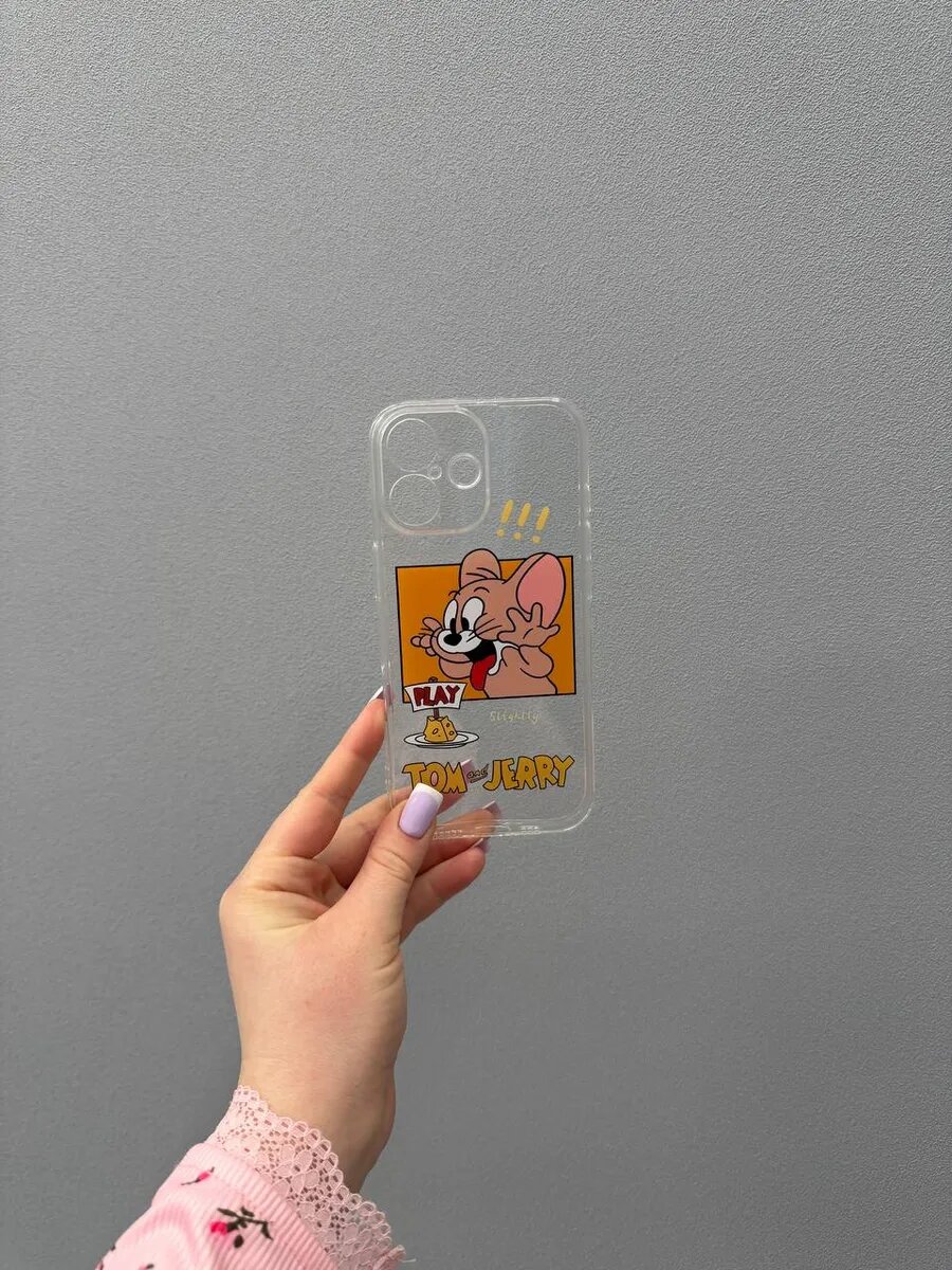Чехол на Iphone 17 , прозрачный , с рисунком мультиков , детский . — фото 1
